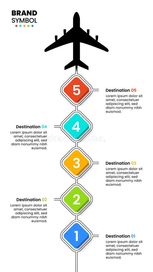 Infographic Template. Travel Plan with 5 Steps Stock Vector ...