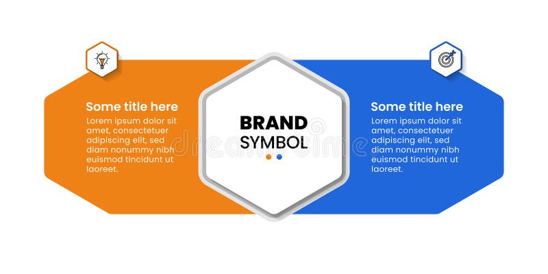 Infographic Template with Two Options and Icons Stock Vector ...