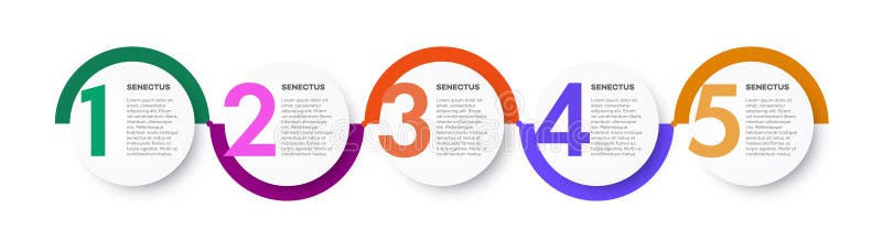 Step Number Chart Template for Infographic for Presentation for 6 ...