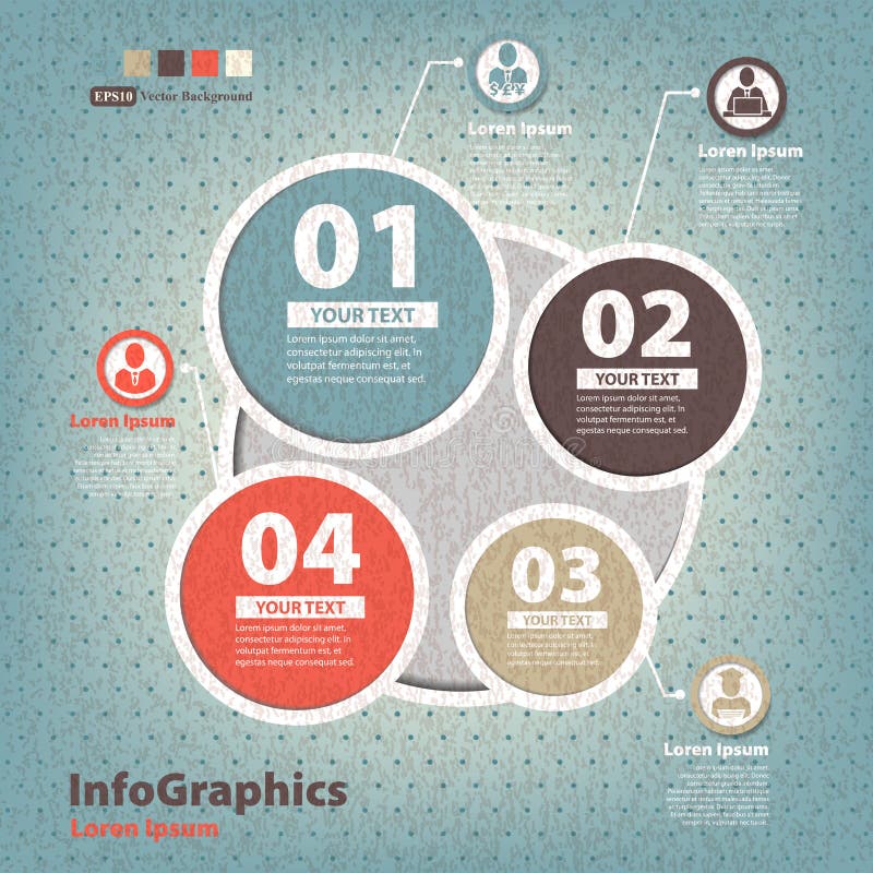 Modern Infographic Report Template Made from Lines Stock Vector ...