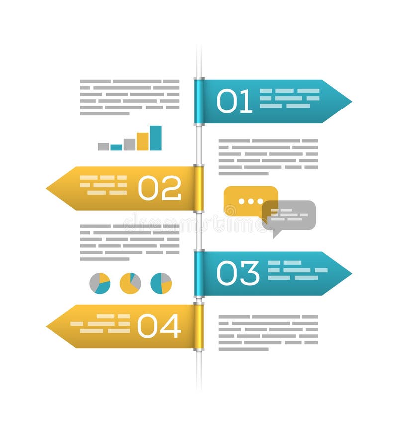 Infographic Template on White Stock Vector - Illustration of ...