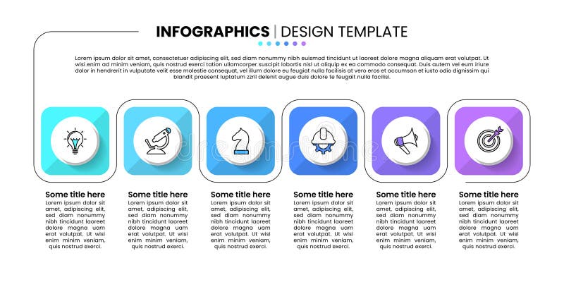 Infographic Template of Multidirectional Pointers on a Signpost Stock ...