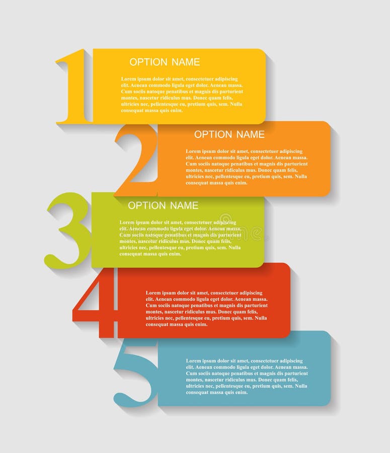 Number 1234 Step Ladder To Success with Flat Design Layout Stock Vector ...