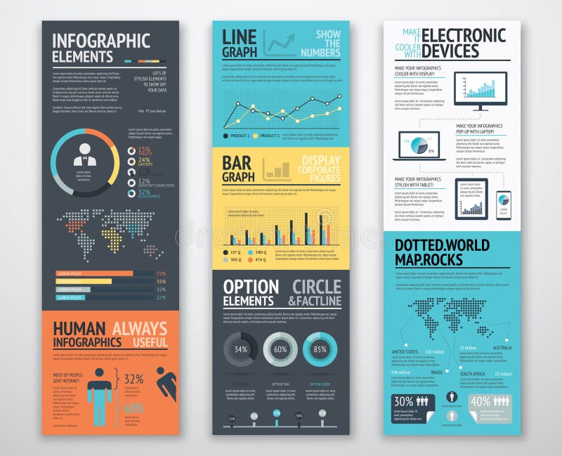 Infographic Templates in Well Arranged Order Ready for Use Stock Vector ...