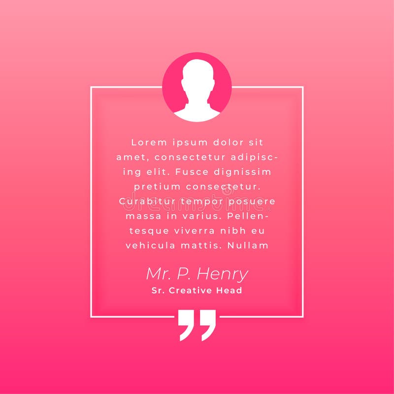 Infographic Testimonial Template for Inspirational Quote or Message ...