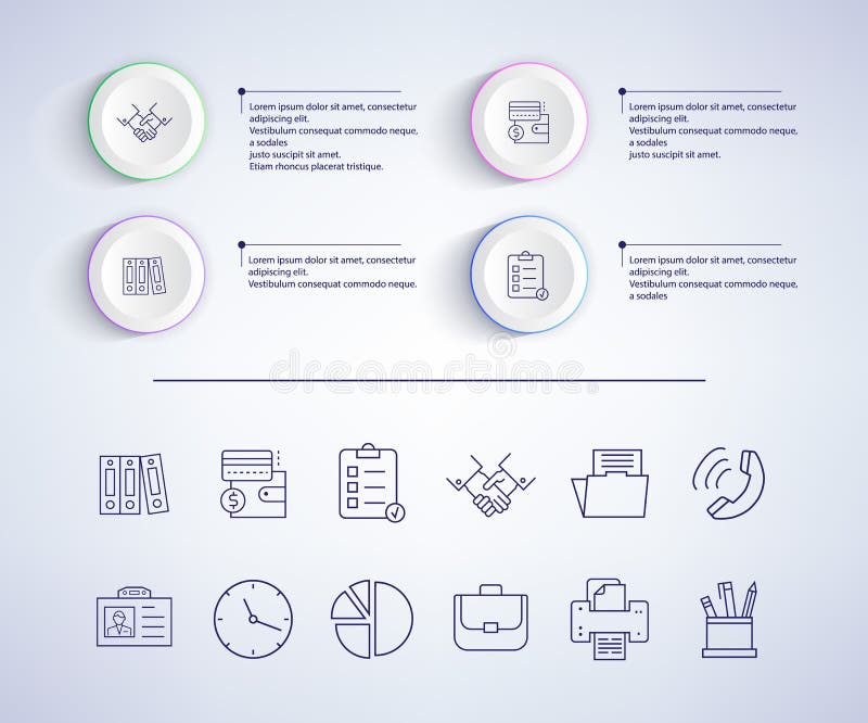 Infographic with Text Figures, Statistics Chart Stock Vector ...