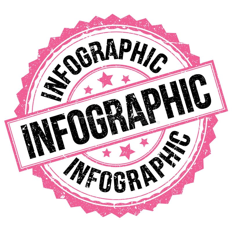 INFOGRAPHIC Text on Pink-black Round Stamp Sign Stock Illustration ...