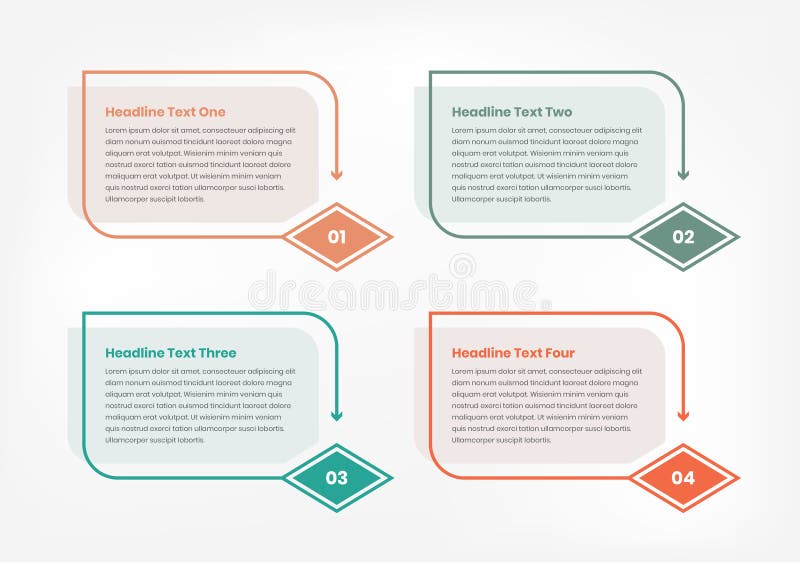 Infographic Text Presentation Template with Number and Abstract Shape ...