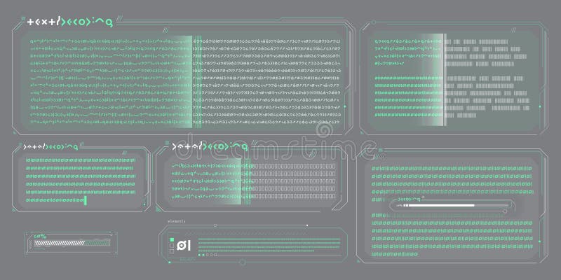 Infographic Text Vector Elements for Sci-fi Interface. Stock Vector ...