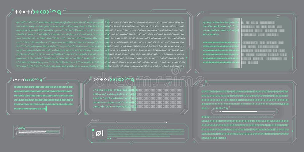 Infographic Text Vector Elements for Sci-fi Interface. Stock Vector ...