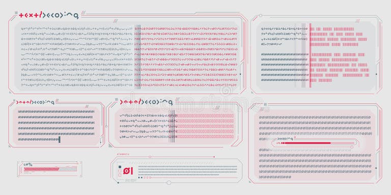 Infographic Text Vector Elements for Sci-fi Interface. Stock Vector ...