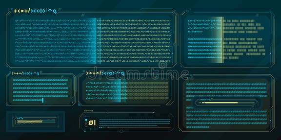 Infographic Text Vector Elements for Sci-fi Interface. Stock Vector ...