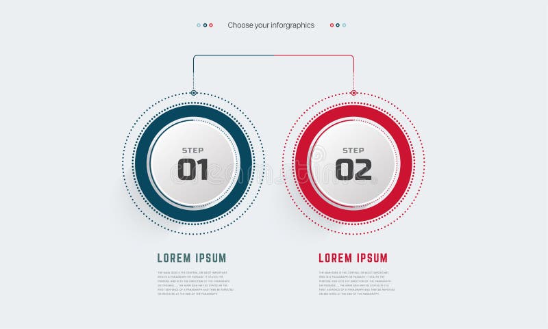 Two Infographic Design with Icons. 2 Options or 2 Steps Stock Vector ...