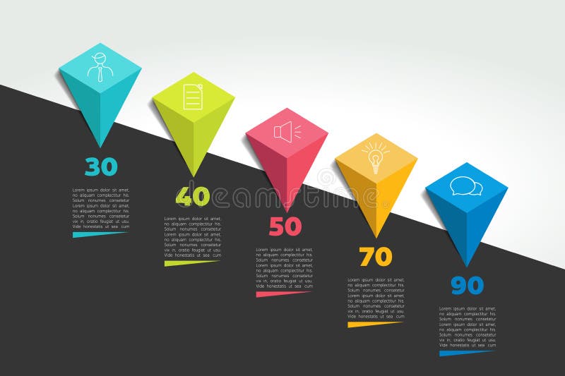 Infographic Timeline Banner. Step by Step Report Template Stock Vector ...