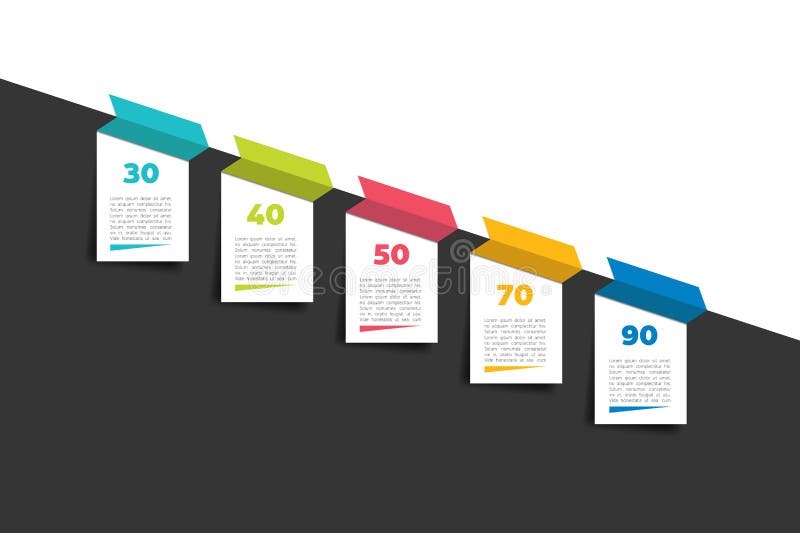 Infographic Timeline Banner. Step by Step Report Template Stock Vector ...