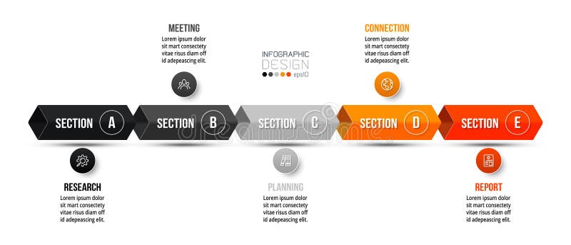 Timeline Chart Business Infographic Template Stock Vector ...