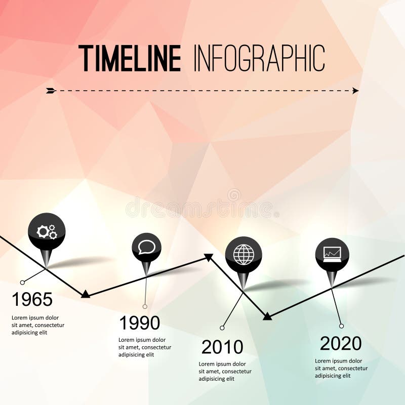 Infographic Timeline Design, Concept - Template with Points. Idea To ...