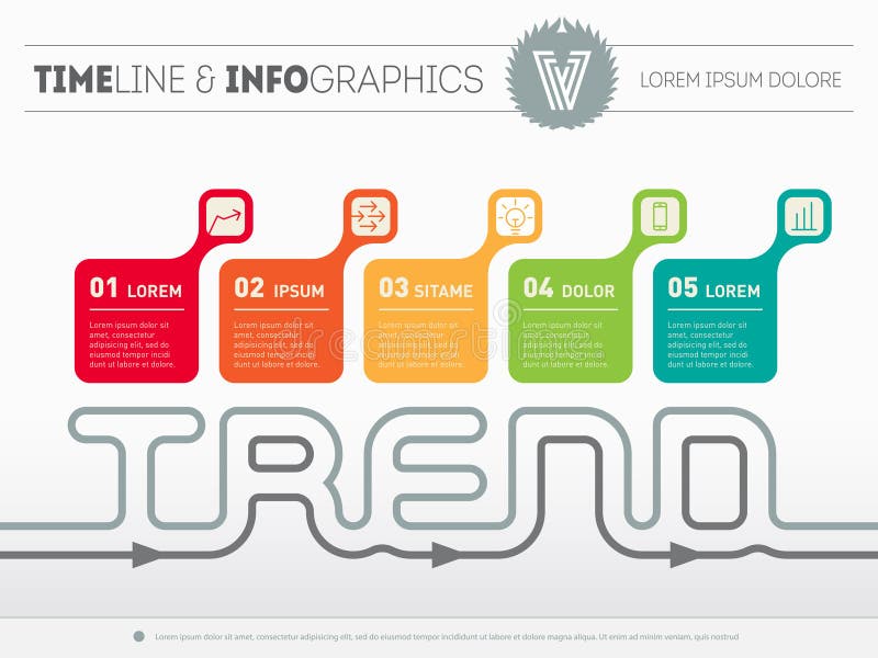 Web Template with Icons. Vector Elements for Data Visualization Stock ...