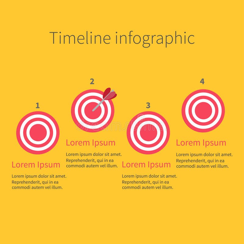 Four-step Infographics are Curved with Text Inside Stock Illustration ...