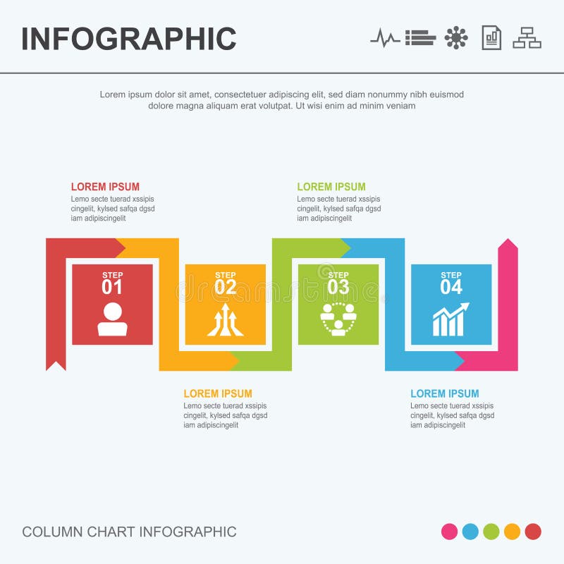 Infographic Timeline Four Steps Stock Vector - Illustration of timeline ...