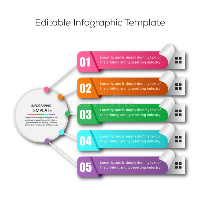 Infographic Timeline Report Template with Icons and Elements of Graph ...