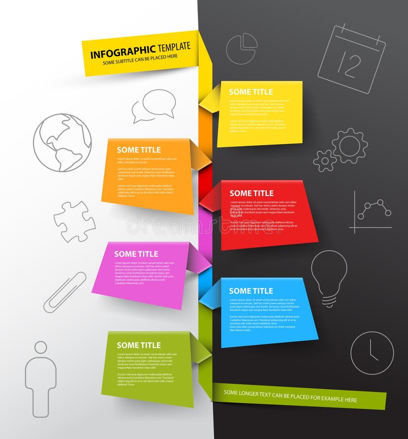 Infographic Timeline Report Template Made from Colorful Papers Stock ...
