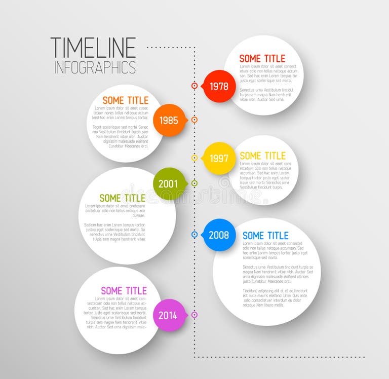 Infographic Timeline Report Template Stock Vector - Illustration of ...
