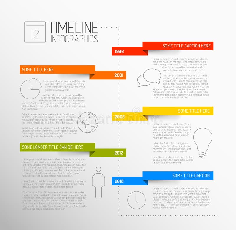 Infographic Timeline Report Template Stock Vector - Illustration of ...