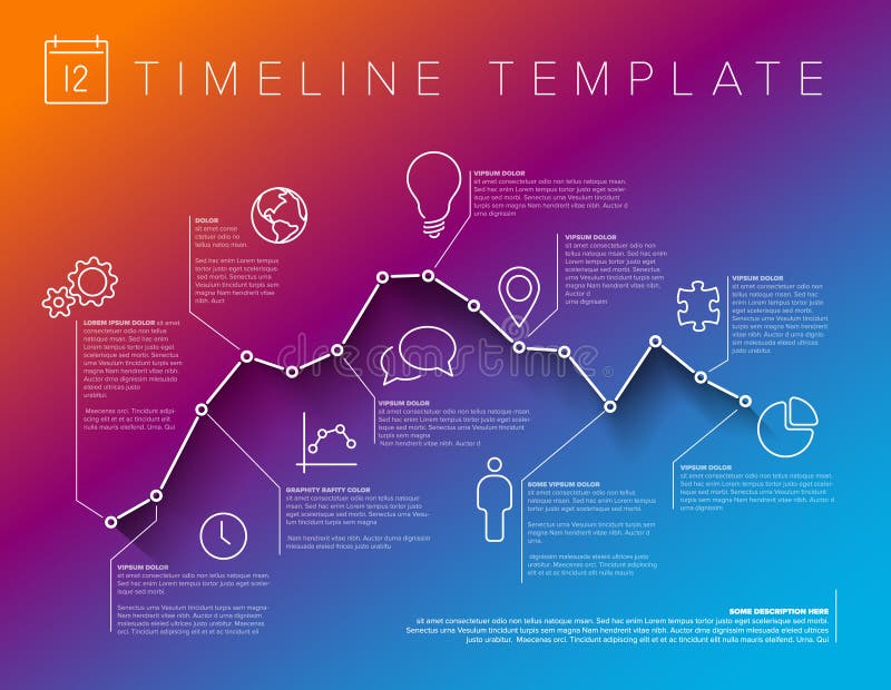 Infographic Timeline Report Template Stock Vector - Illustration of ...