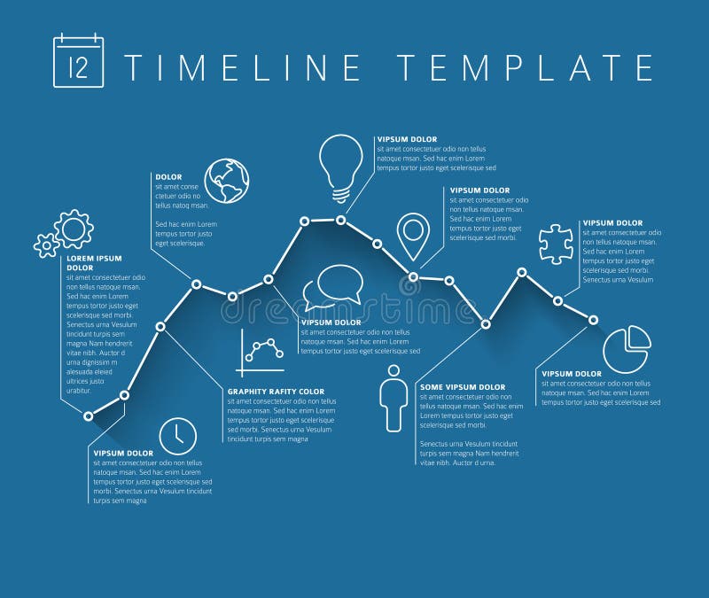 Infographic Timeline Report Template Stock Vector - Illustration of ...