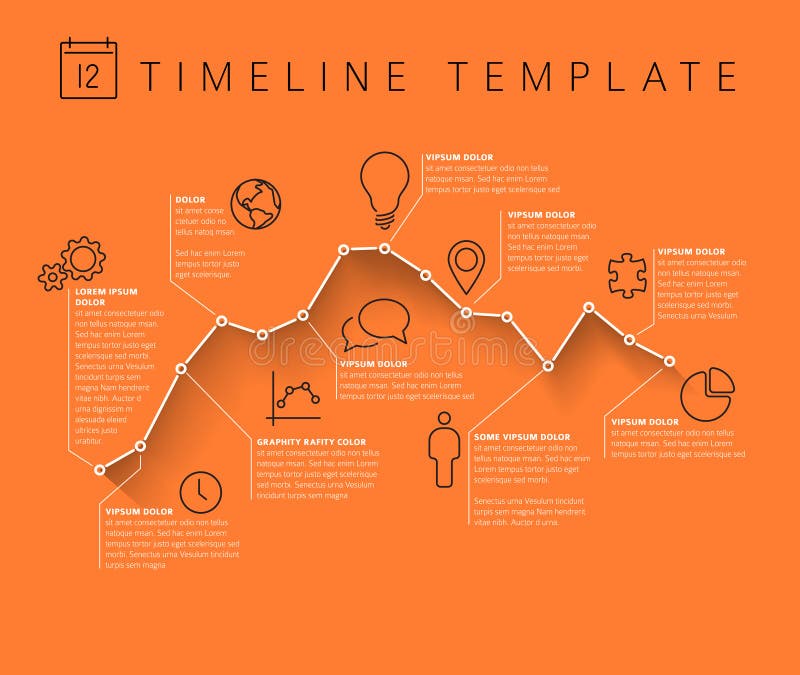 Infographic Timeline Report Template Stock Vector - Illustration of ...