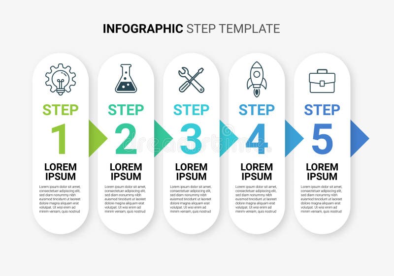 Steps Business Data Visualization Timeline Process Infographic Template Design Stock ...