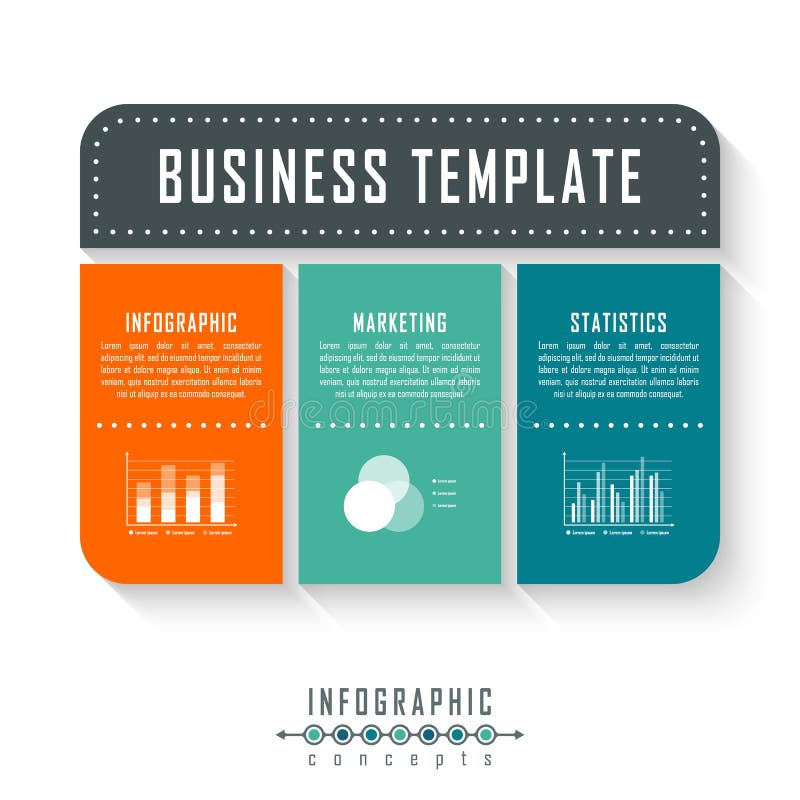 Infographic Template with Three Sections Stock Vector - Illustration of ...