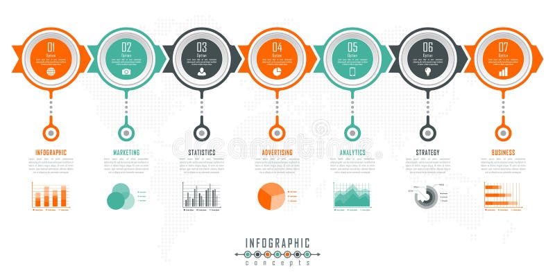 Infographic Timeline Template Can Be Used for Chart, Diagram, Web ...