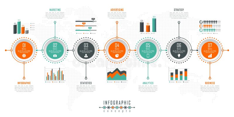 Infographic Timeline Template Can Be Used for Chart, Diagram, Web ...