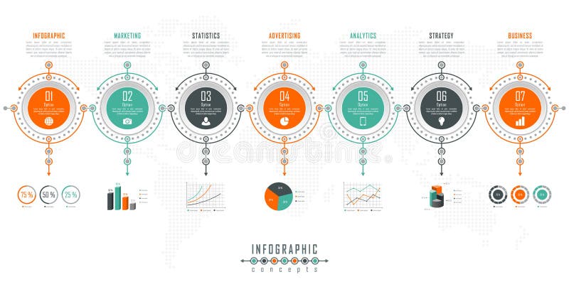 Infographic Timeline Template Can Be Used for Chart, Diagram, Web ...