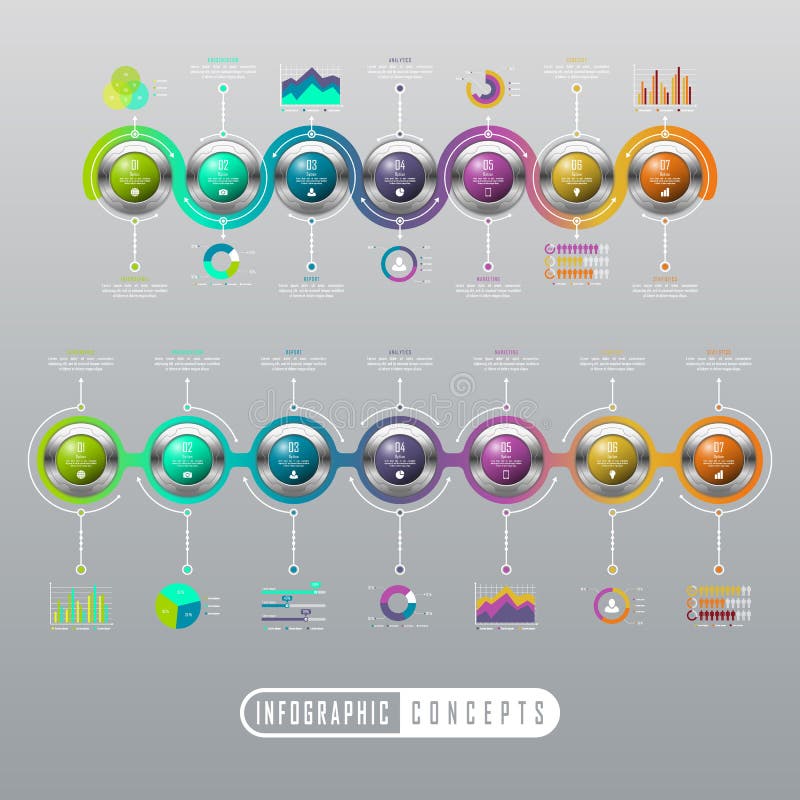 Infographic Timeline Template Can Be Used for Chart, Diagram, Web ...
