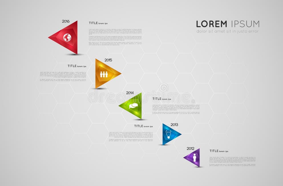 Infographic Timeline Template Stock Vector - Illustration of crystal ...