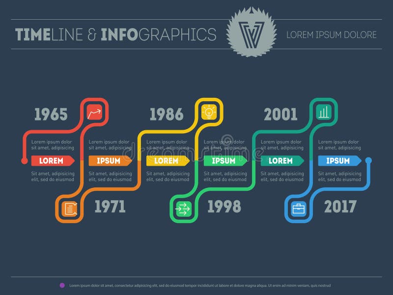Diagram of Tendencies and Trends. Infographic Timeline Stock Vector ...