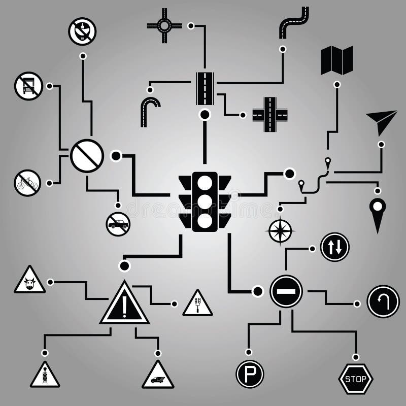 Infographic Traffic Template Design Stock Vector - Illustration of ...