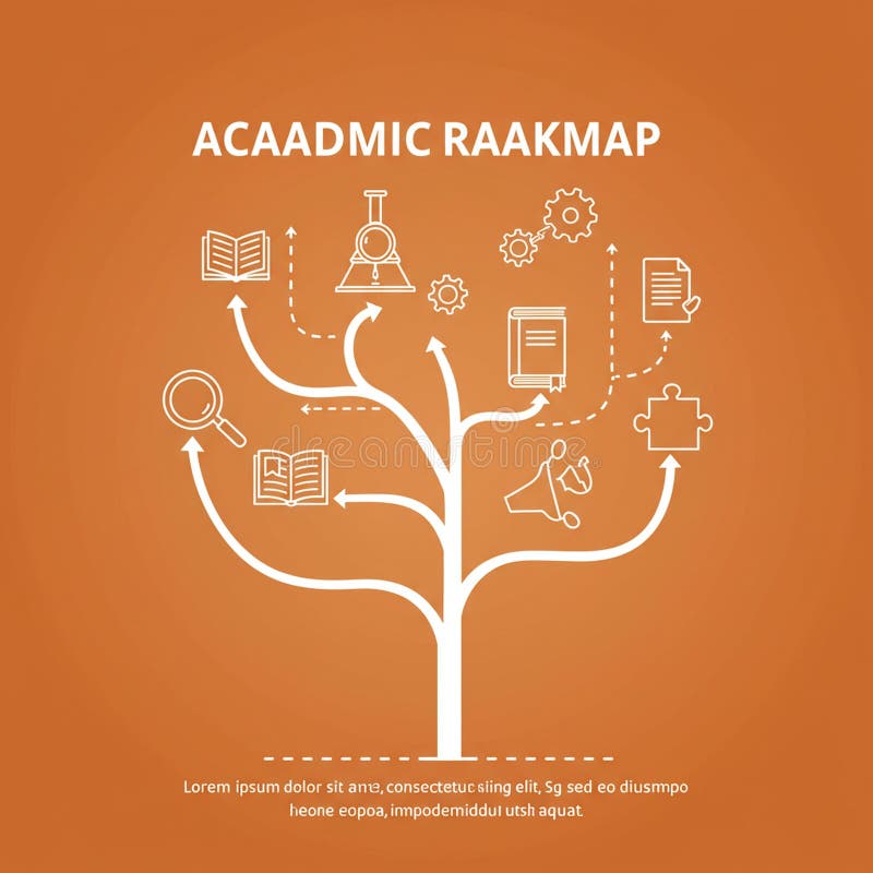 Infographic with a Tree-like Structure on an Orange Background ...