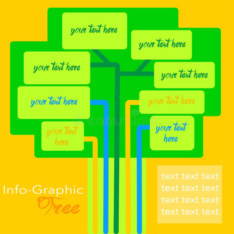 Infographic Tree Vector Template Stock Vector - Illustration of ...