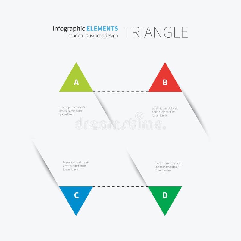 Infographic Triangle Templates Design Stock Vector - Illustration of ...