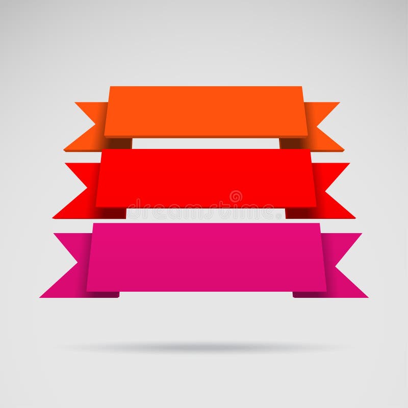 Infographic Vector 3D Colorful Ribbons Stock Vector - Illustration of ...