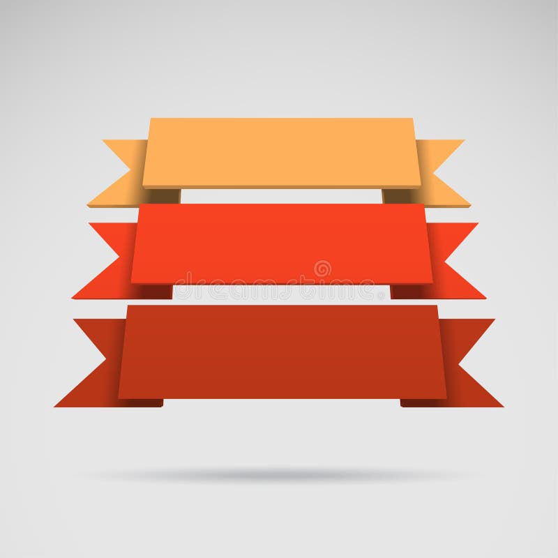 Infographic Vector 3D Colorful Ribbons Stock Vector - Illustration of ...