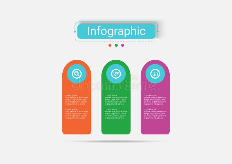 Infographic Vector Design Business Template with 3 Point Banner Stock ...