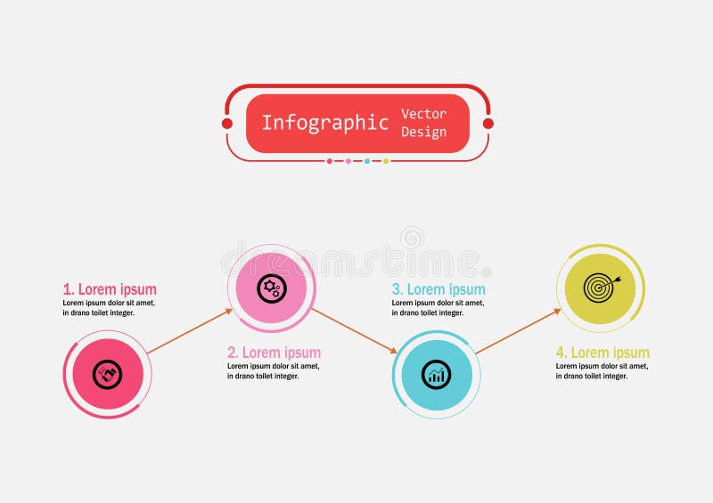 The Infographic Vector Design Template for Illustration. Timeline ...