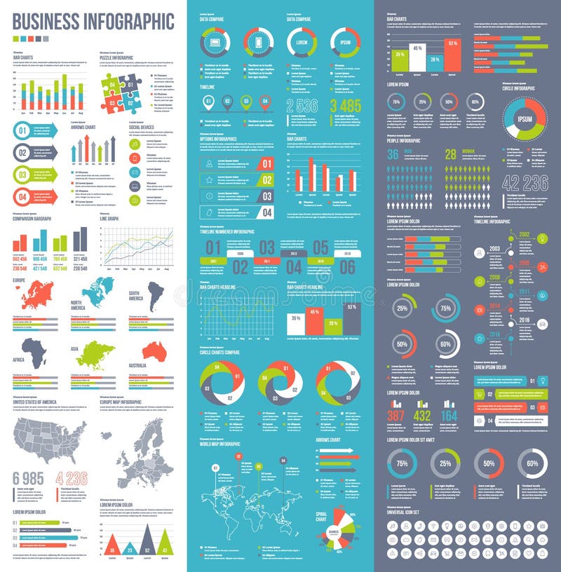 Vector Business Infographic Presentation Slides Template No. 4. Stock ...