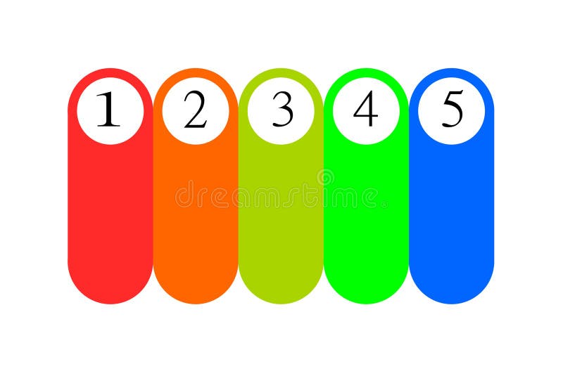 Step Number Chart Template for Infographic for Presentation for 6 ...