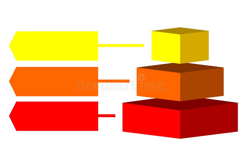 Pyramid Shape Graphic Made of Three Layers for Presenting Business ...